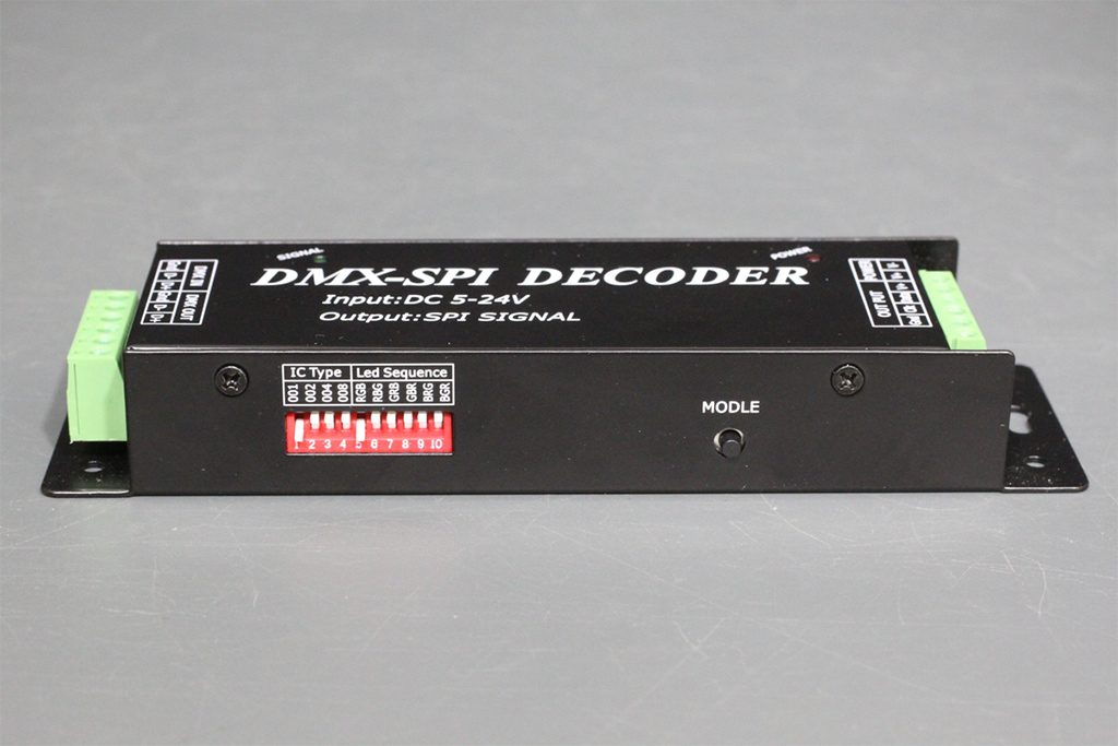 【SPI / DC5-24V仕様】DMX-SPIデコーダ（SPI対応ストリング用） 10IC対応 DMXスタートアドレス設定不可 512 ...